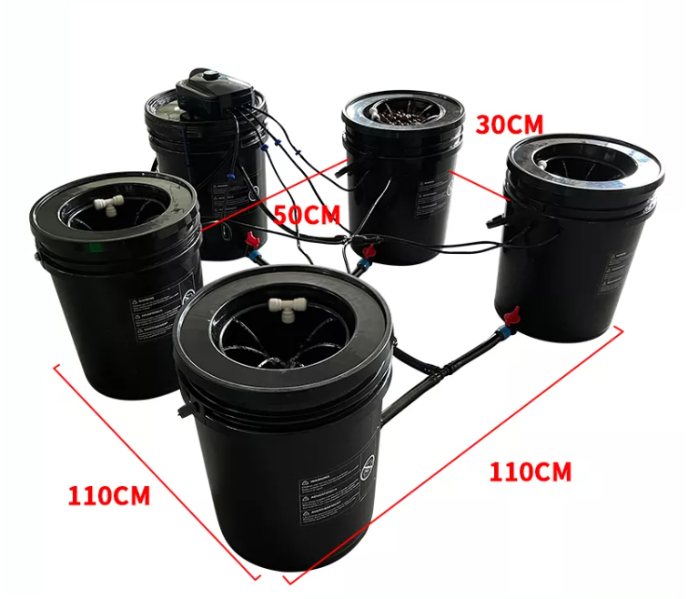 Hydroponics DWC & Drip Recirculating Growing System 4 Plant Buckets Co – Grozy