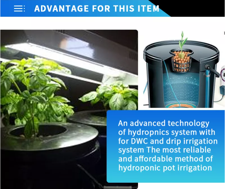 Hydroponics DWC & Drip Recirculating Growing System 4 Plant Buckets Co – Grozy