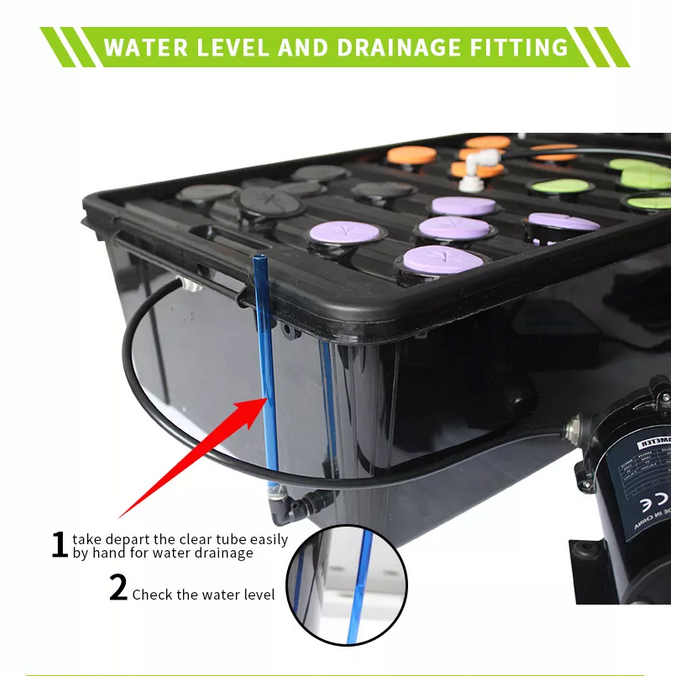 Hydroponics Aeroponics + DWC Growing System Clone Station Mist Pump Cy ...