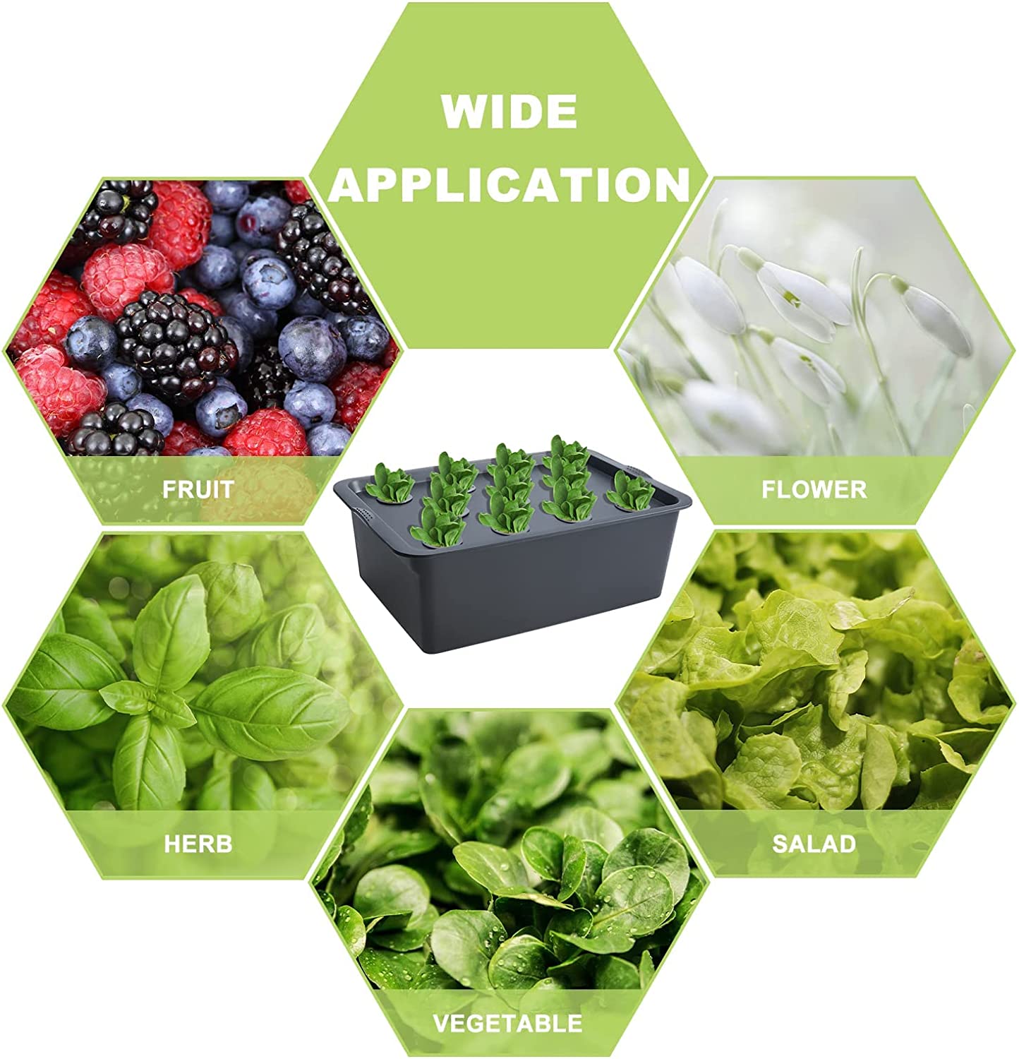 Hydroponics 6/8/11 Plants Complete DWC Growing Kits System Grow Vegeta ...