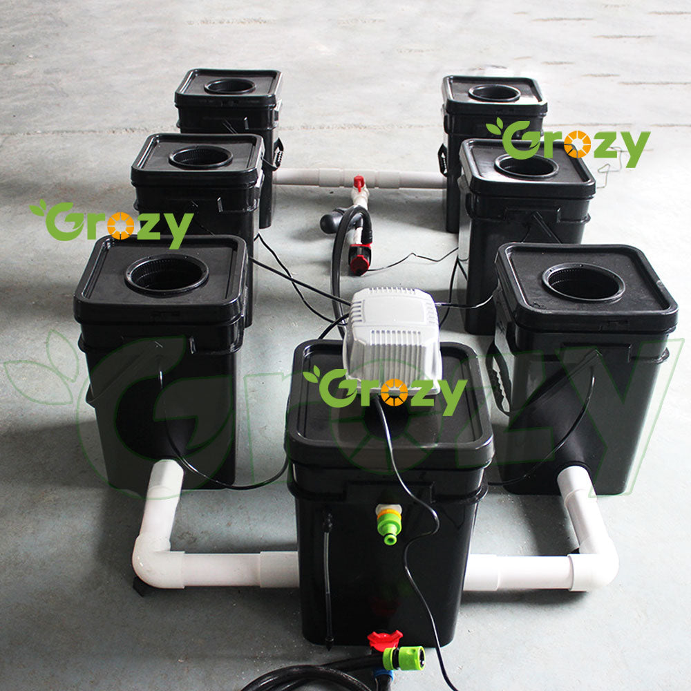 RDWC 7 Pots Cloner Growing Kit DWC Recirculation System Cycle Pump Hyd ...