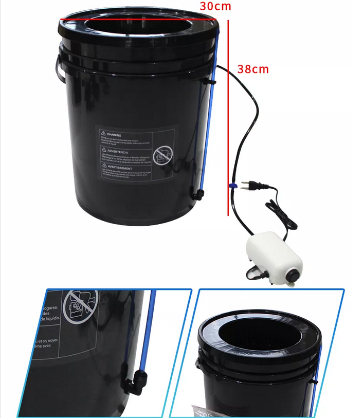 NEW GROZY 20L DWC GROWING SYSTEM DEEP WATER CULTURE HYDROPONICS GROW B ...